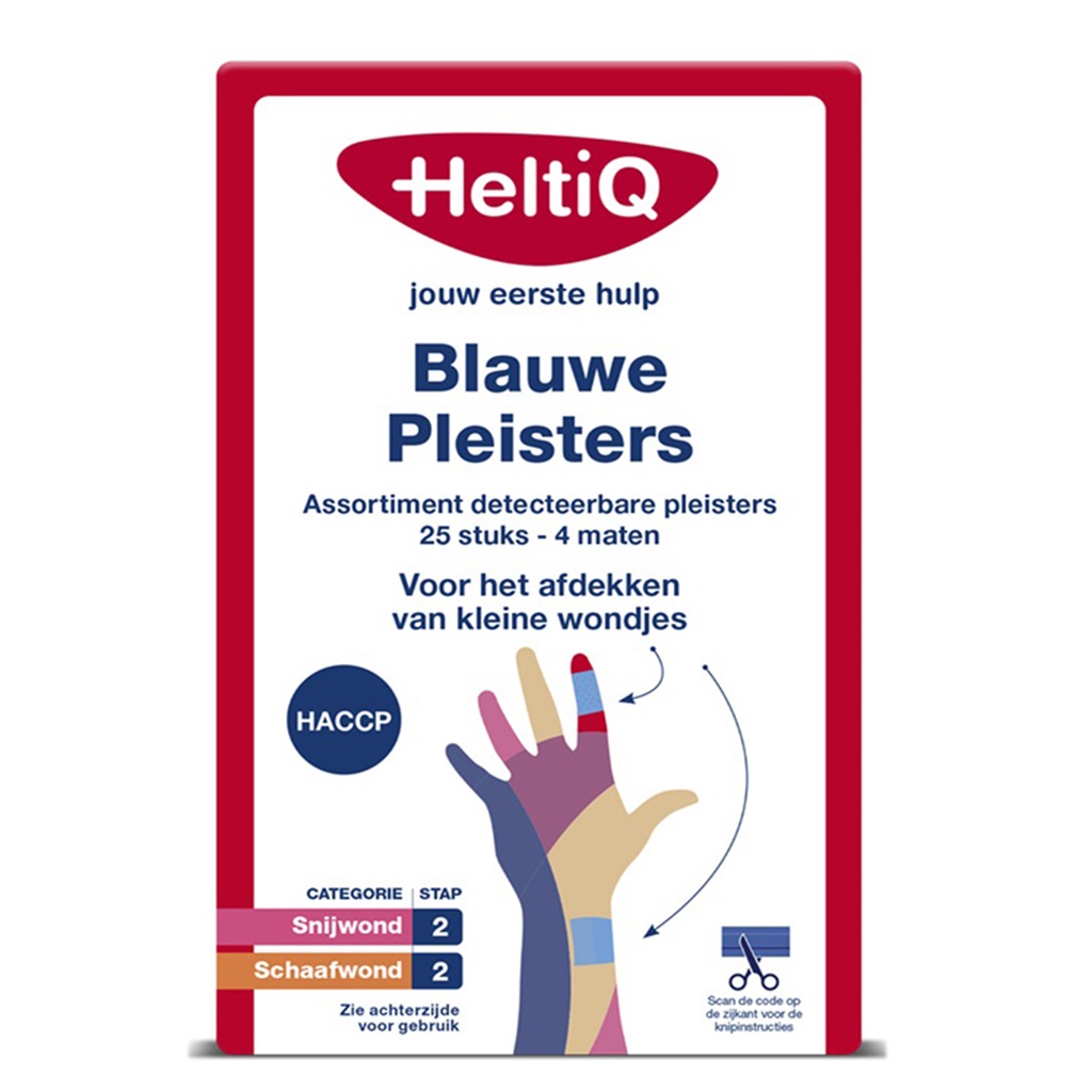Heltiq assortiment blauwe detectable pleisters