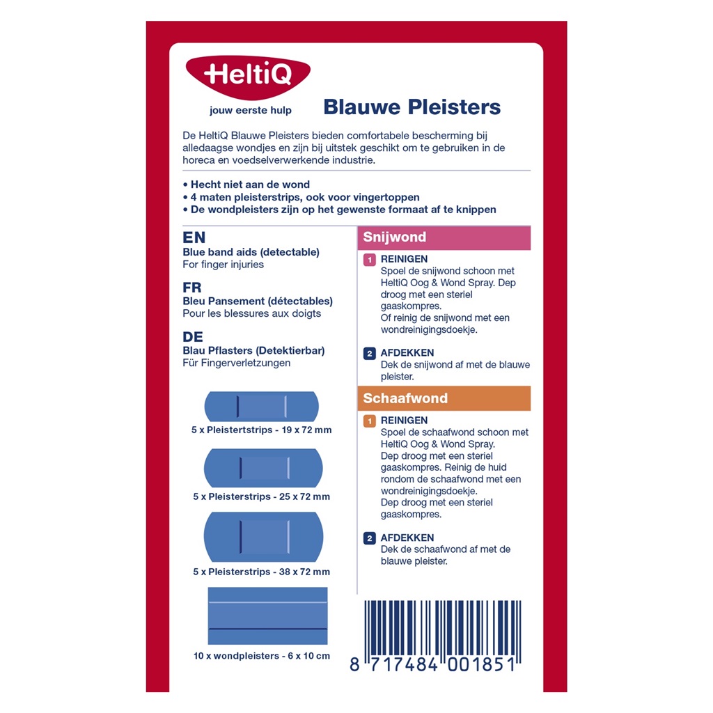 Heltiq assortiment blauwe detectable pleisters