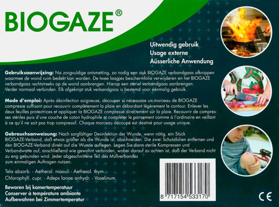 Biogaze verbandgaas 5 x 5 cm | 04.2.0032 | 8717154533255