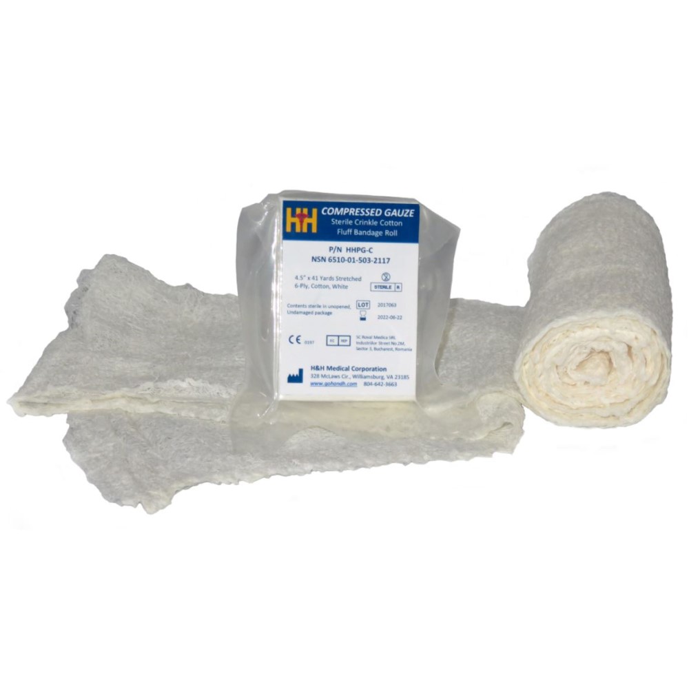 H&H Compressed Gauze | Gecomprimeerd Traumagaas | BHVsupport