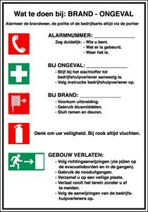 Pictogram Brand/Ongeval Bord 300x400mm.